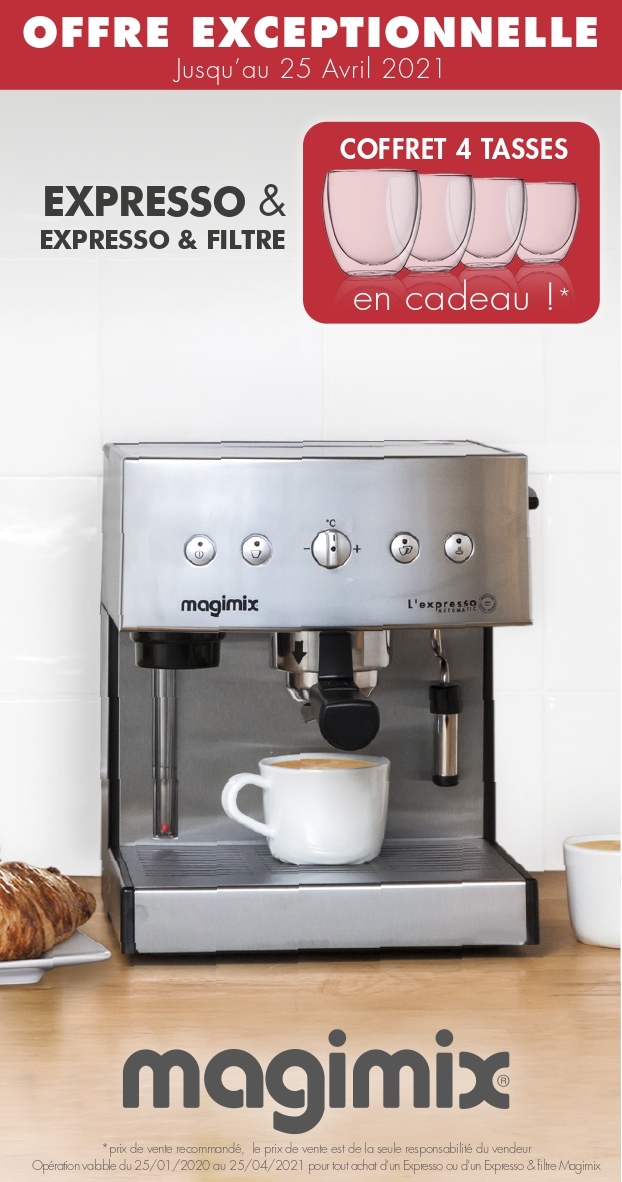 Machine à Café Expresso Chromé Mat pour café moulu & dosettes - 11411 ...