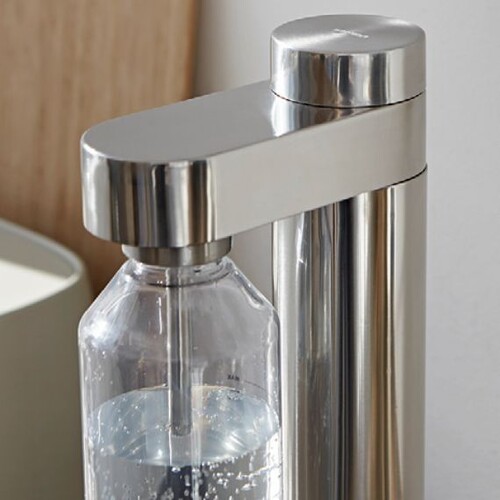 Machine à eau gazeuse & soda Brus inox brillant - 2100 - STELTON ...