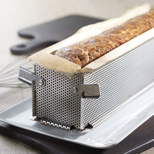 Moule à pâté en croûte pliable à charnières en inox perforé Air System ...