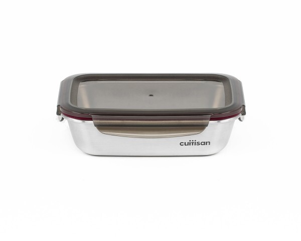Boîte de conservation compatible micro-onde inox rectangle 1100 ml ...