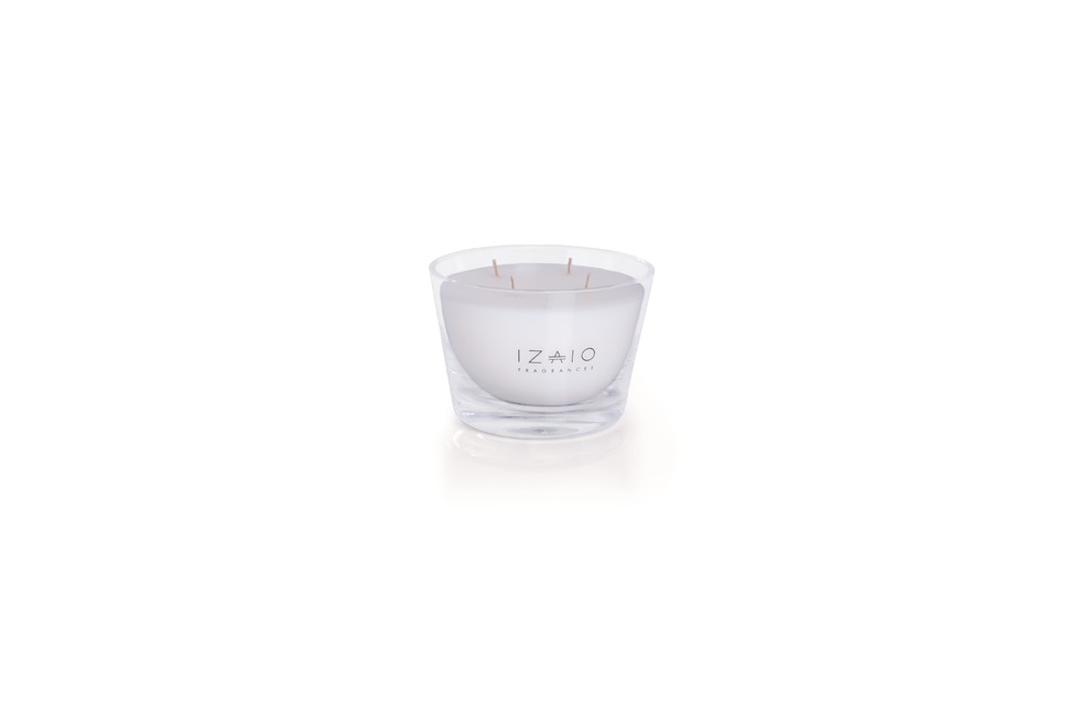 Bougie parfumée en verrine transparente 13 cm Blanc pure 90 H - SCMPW ...