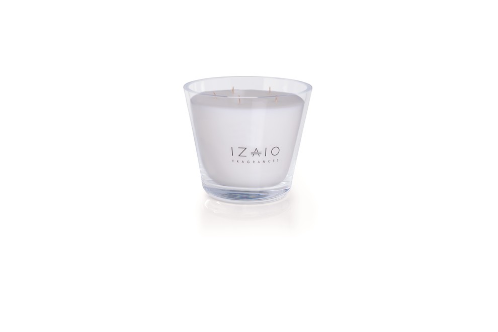 Bougie parfumée en verrine transparente 16 cm Blanc pure 185 H - SCLPW ...