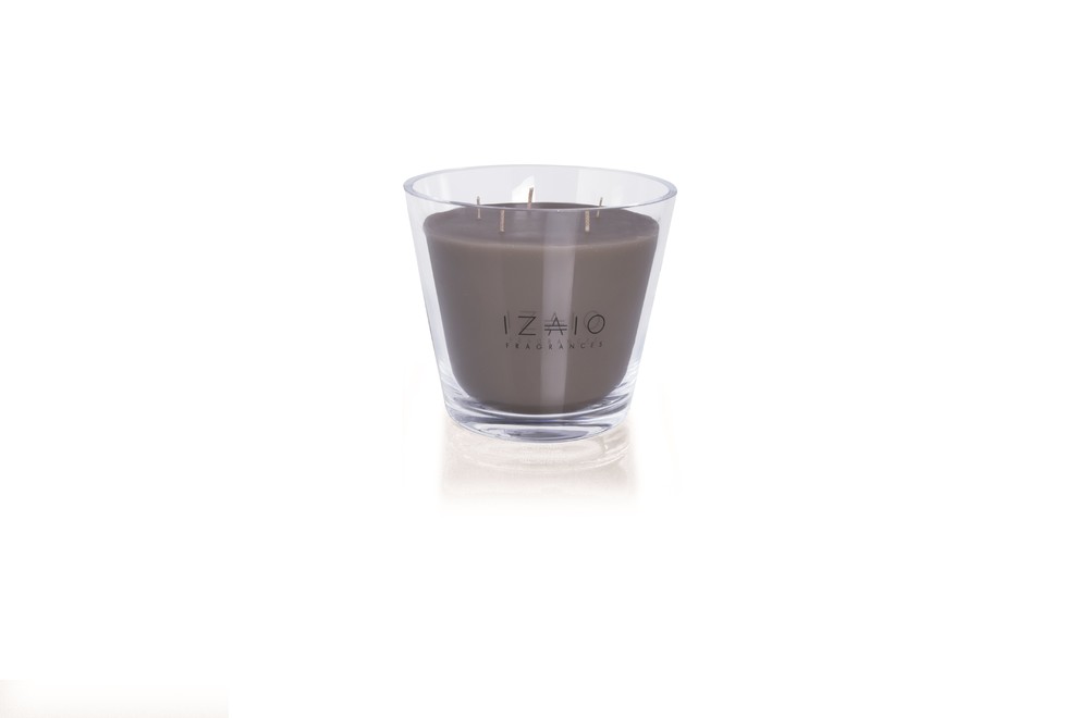 Bougie parfumée en verrine transparente 16 cm Taupe 185 H - SCLST ...