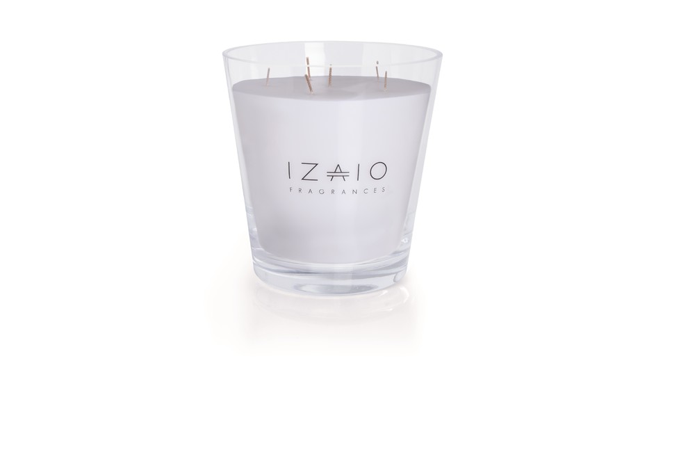 Bougie parfumée en verrine transparente 18 cm Blanc pure 400 H - SCXLPW ...