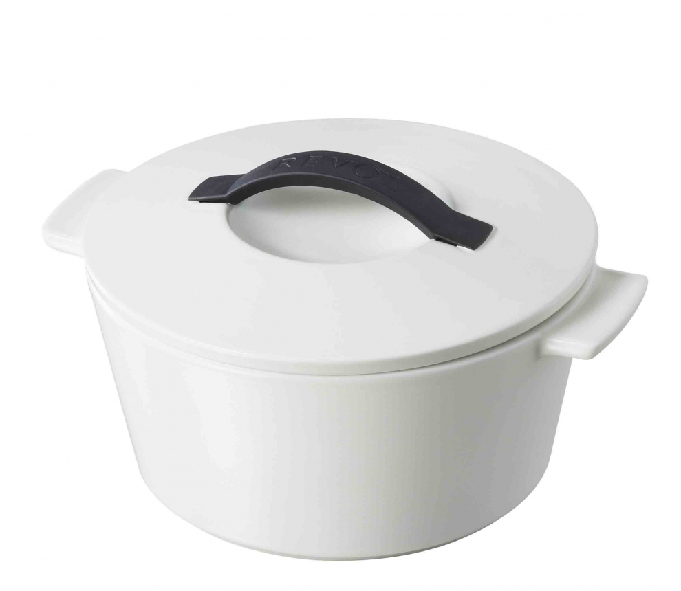 Cocotte blanche 22 cm Révolution (porcelaine tous feux dont induction ...