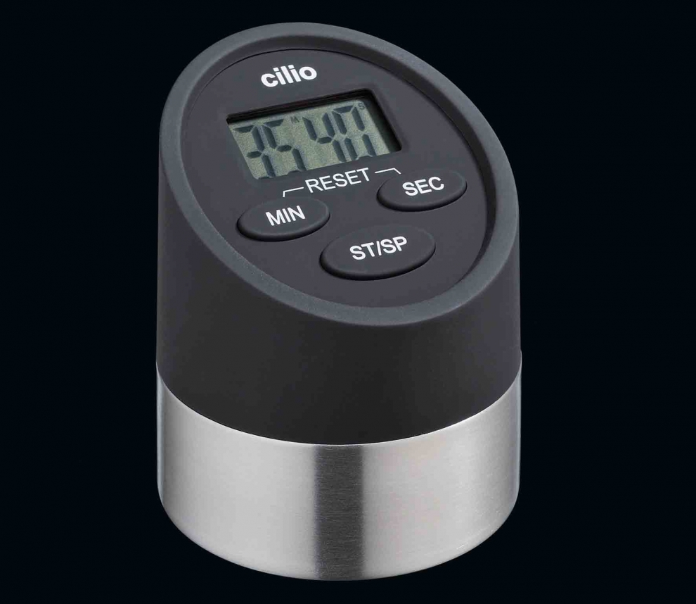 Minuteur noir 2 fonctions : Chronomètre et minuteur digital Cilio ...