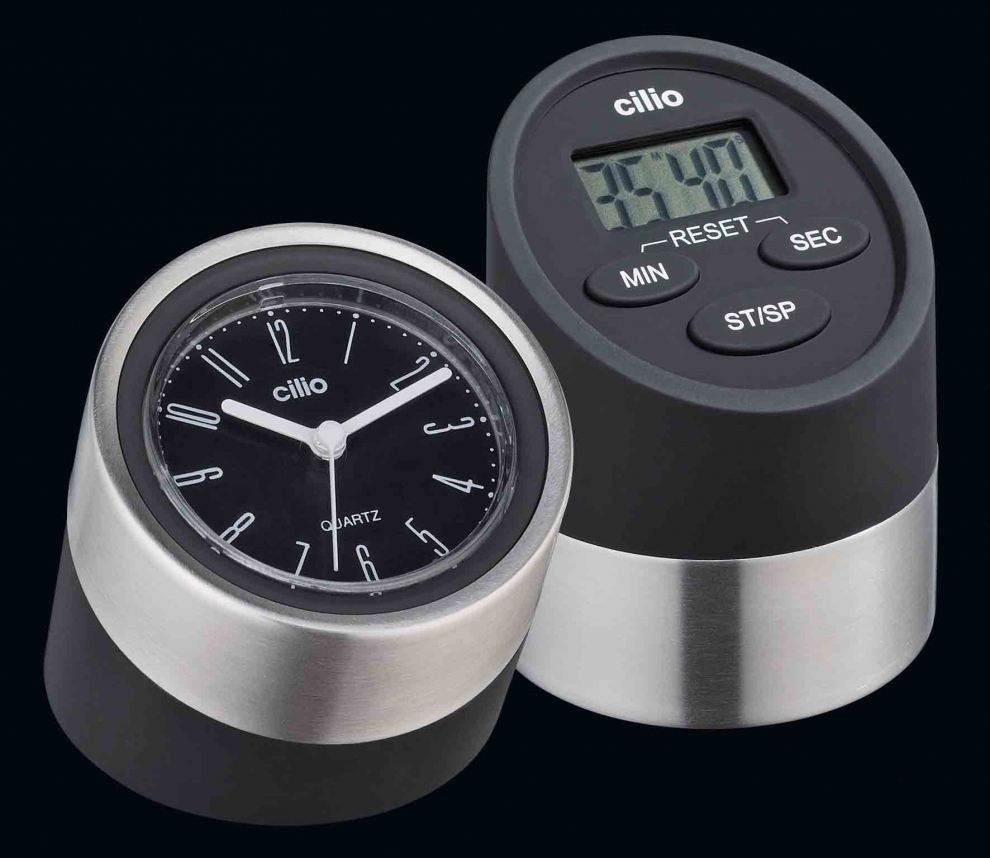 Minuteur noir 2 fonctions : Chronomètre et minuteur digital Cilio ...