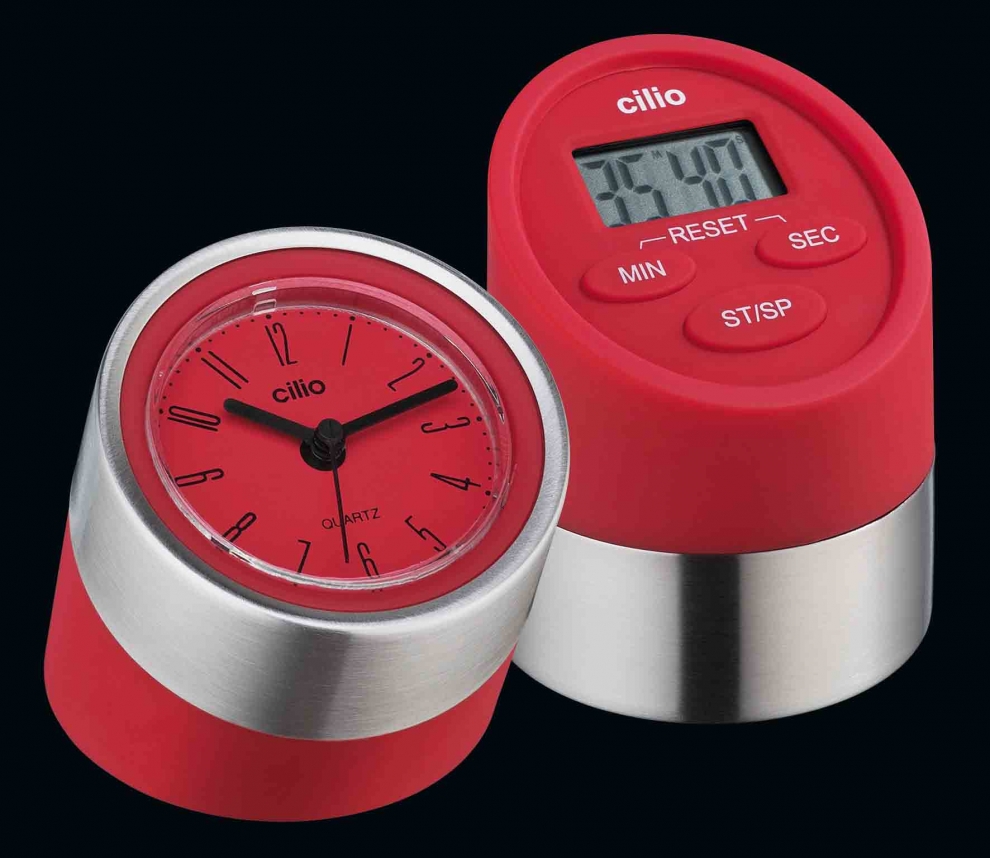 Minuteur rouge 2 fonctions : Chronomètre et minuteur digital Cilio ...