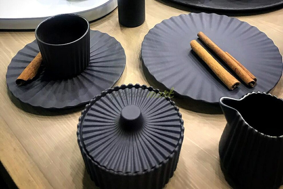 Set de 2 tasses Pekoë Black Smooth 8 cl - 653611 - REVOL | Francis BATT